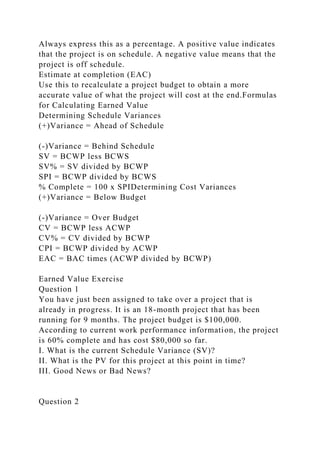 Earned Value AnalysisTracking Project ProgressWh.docx