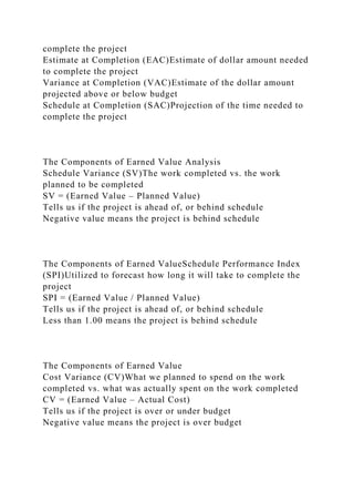 Earned Value AnalysisTracking Project ProgressWh.docx