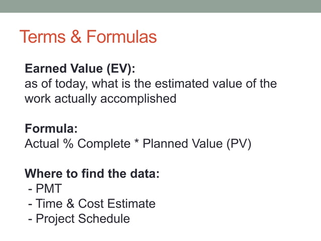 Earned Value Management | PPT