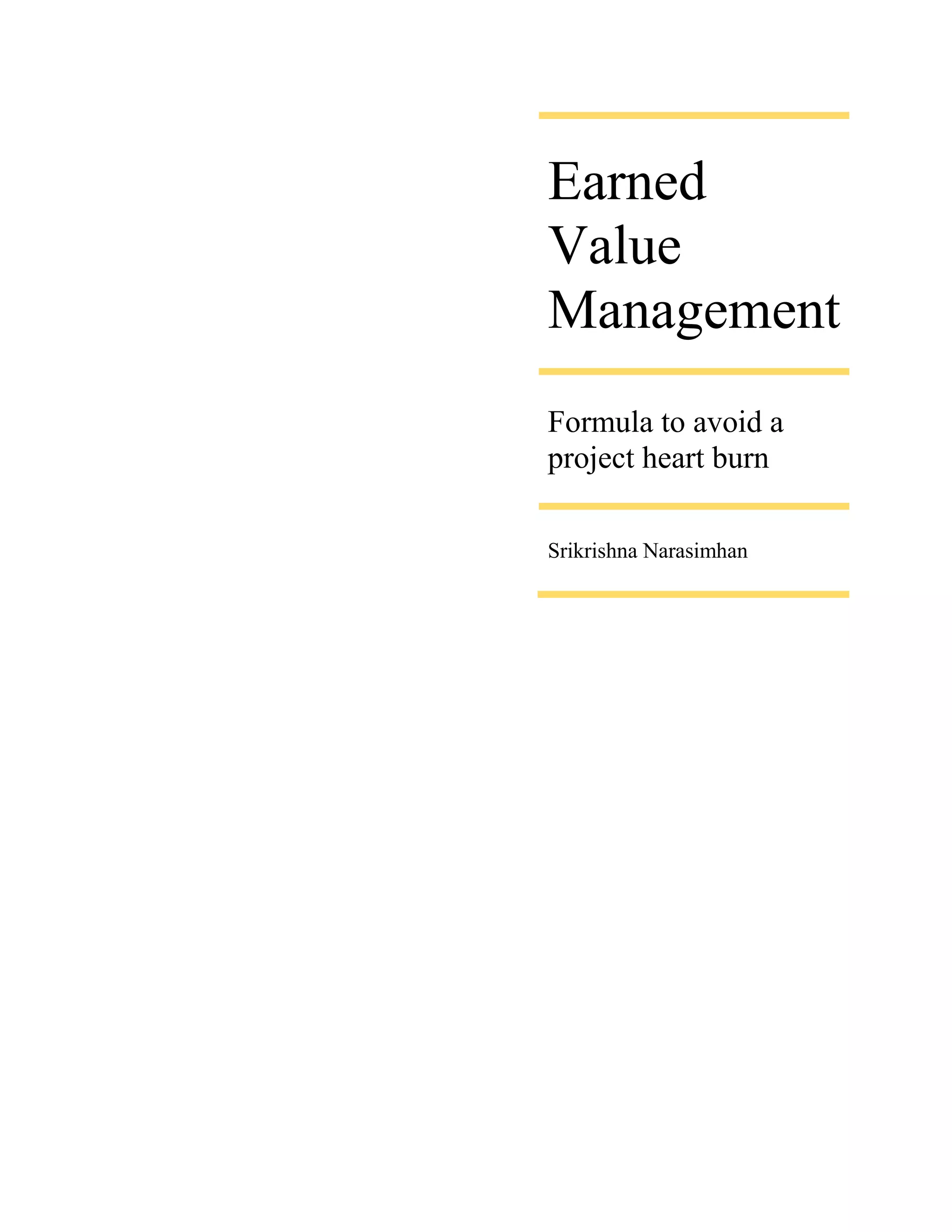 Earned value management | PDF