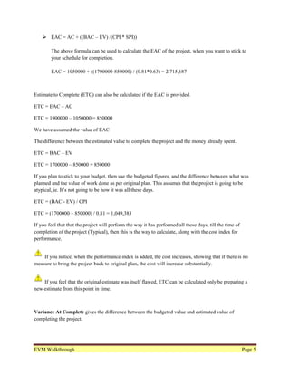 Earned value management | PDF