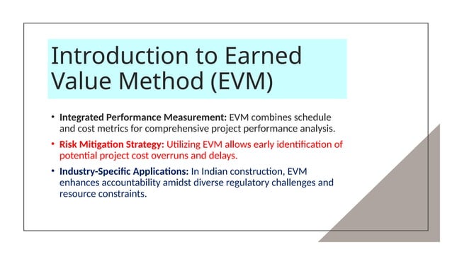 Earned Value Management for project managers | PPT