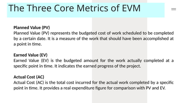 Earned Value Management for project managers | PPT