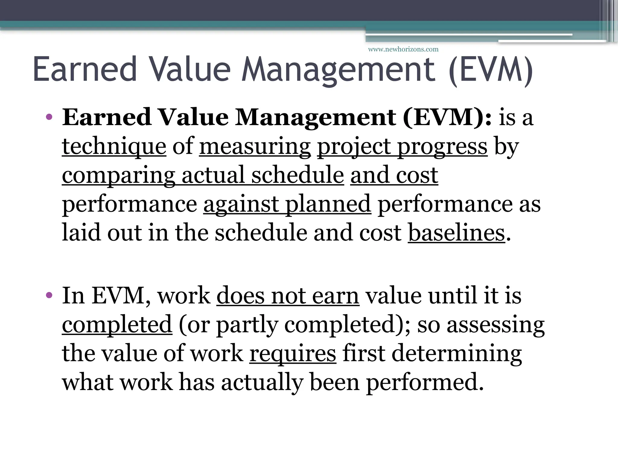 Earned Value Management System for Project Performance Measurement and ...