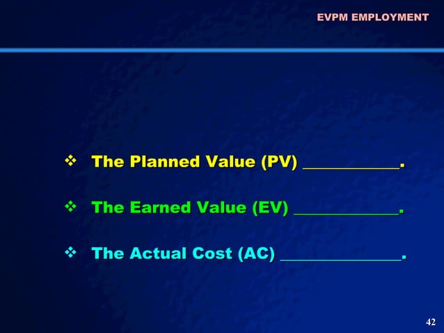 Earned value Project Management (evpm) | PPT