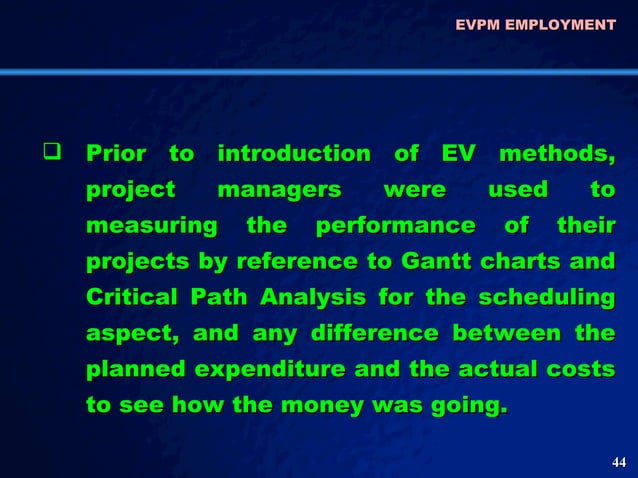 Earned value Project Management (evpm) | PPT