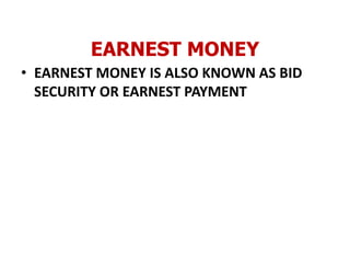 Earnest Money | PPTX