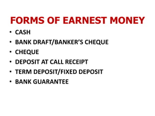 Earnest Money | PPTX