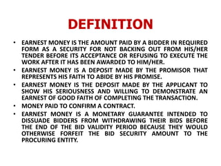 Earnest Money | PPT