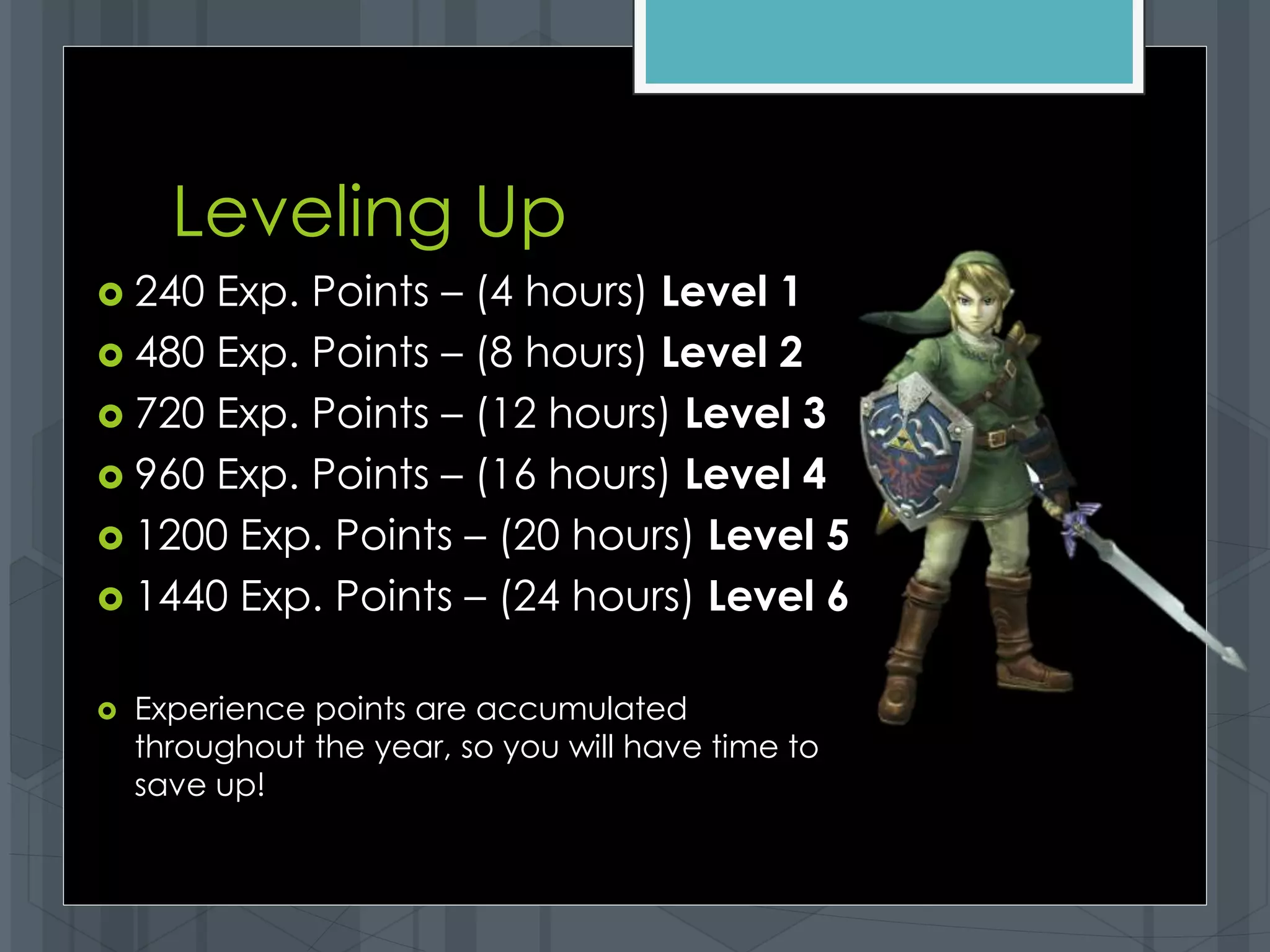 Orange and Blue Brigade - Earning EXP! | PPTX