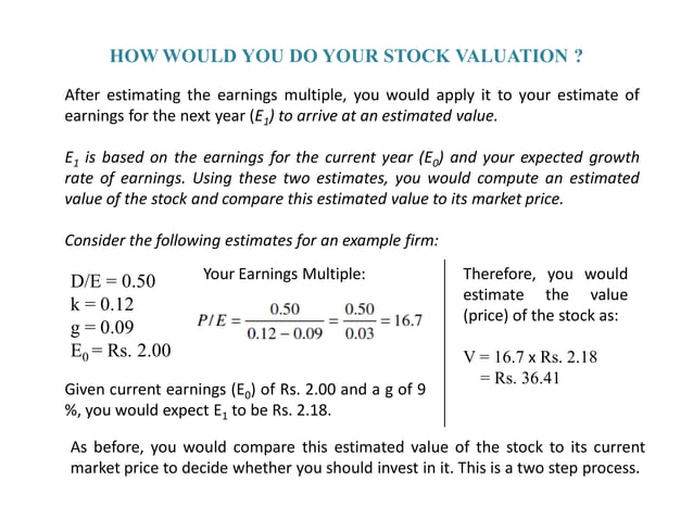 Earnings multiplier model | PDF | Stocks and Bonds | Personal Investing