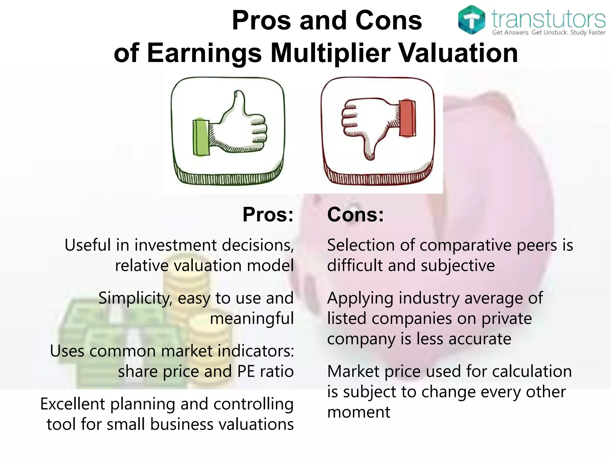 Earnings Multiplier Model | Finance | PPTX