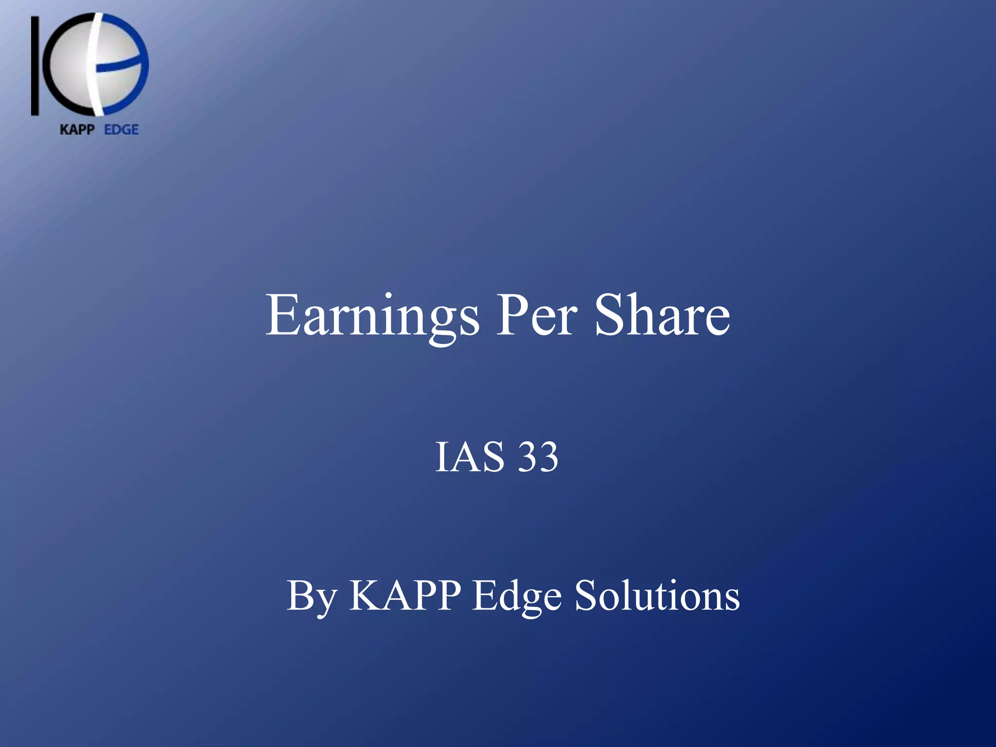 IAS 33-Earnings per share | PPTX