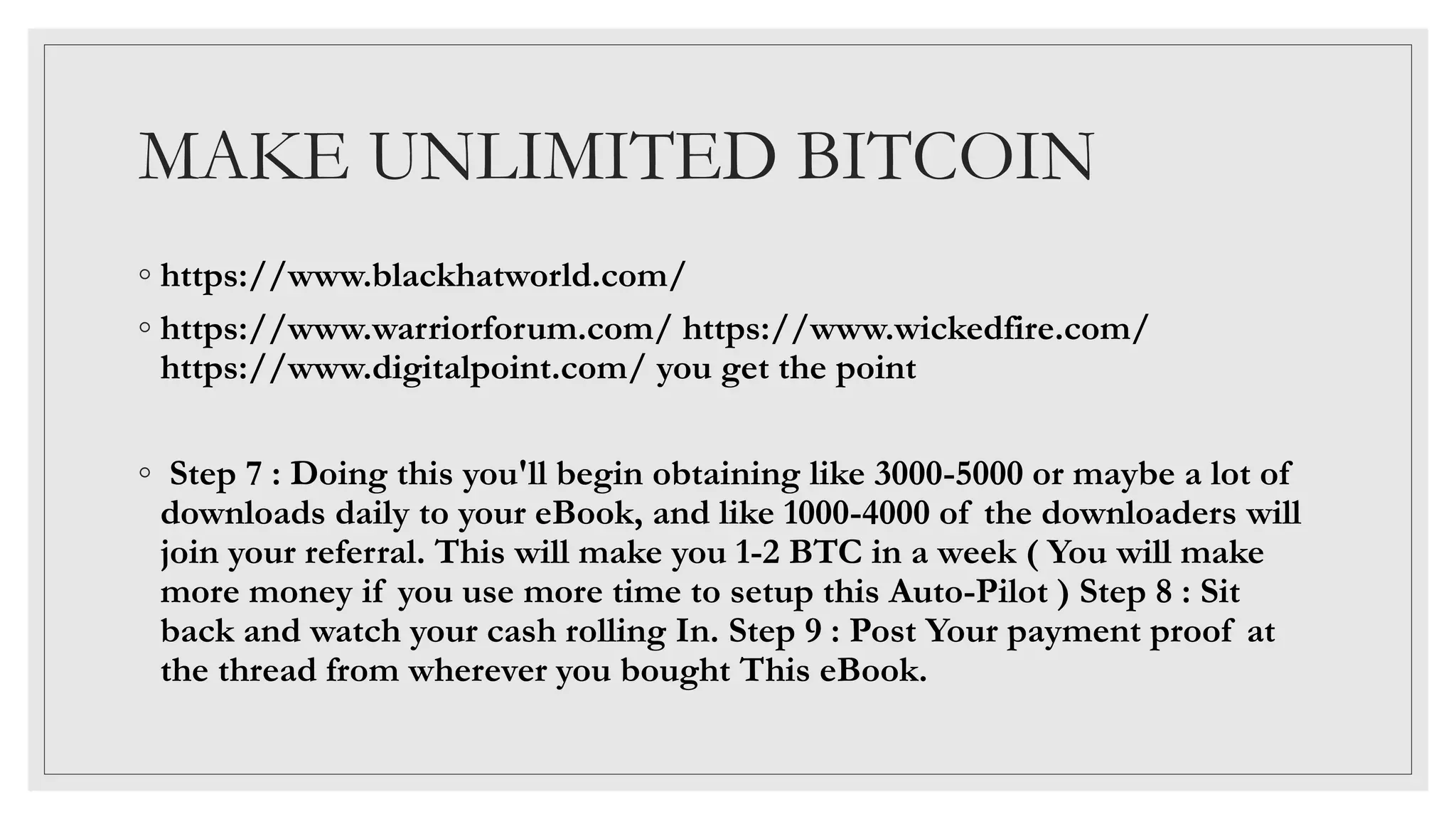 Earn unlimited bitcoin real time | PPTX
