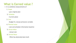 Earnvalue analysis in Software engineering | PPT