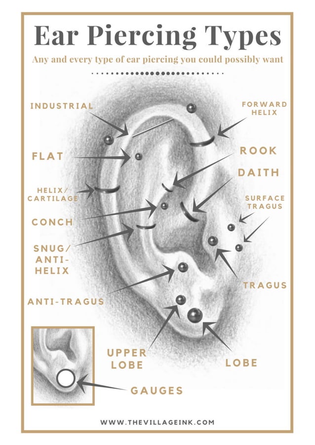 Ear Piercing Types | PDF