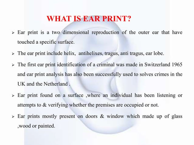 EAR PRINT.pptx | Crime & Harmful Acts to Individuals, Society & Human ...