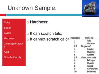 Mineral Identification Test | PPT
