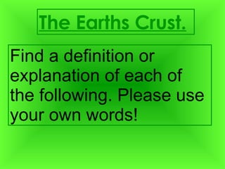 Changing Earth. | PPT | Geology | Science