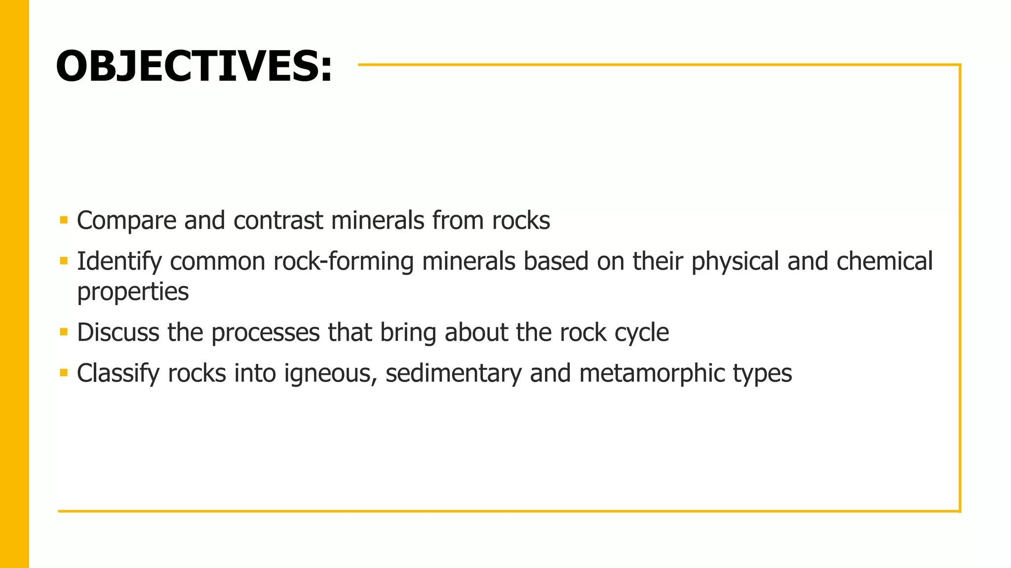 Minerals and Rocks | PPTX