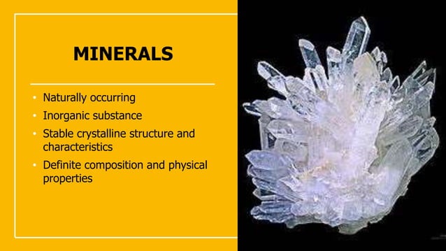 Minerals and Rocks | PPTX | Chemistry | Science