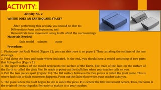 ENHANCED SCIENCE EARTHQUAKES- GRADE 7 (FOURTH QUARTER) | PPTX