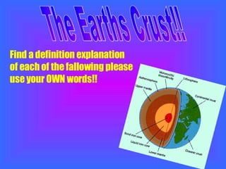 Earths Crust | PPT | Geology | Science