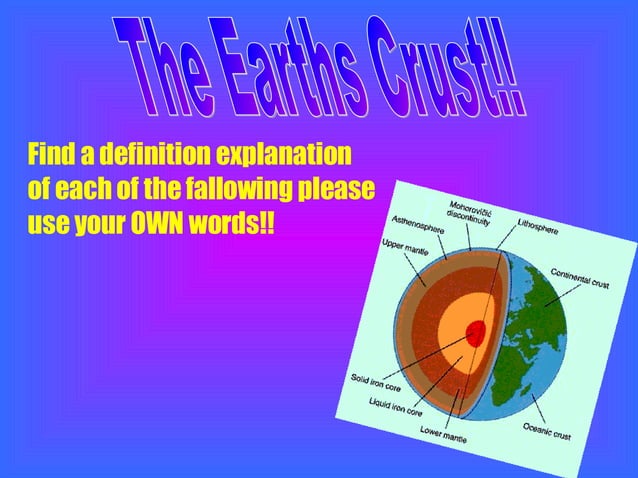Earths Crust | PPT | Geology | Science