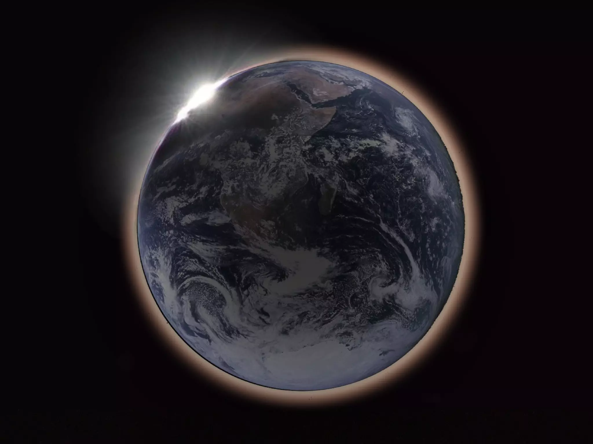 Earth from space, scale of Earth in cosmos context | PPT