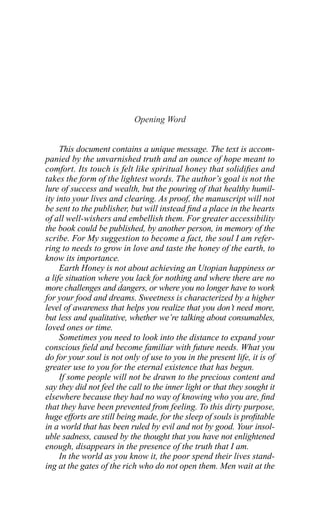 Earth Honey Document 1 | The World of Souls pdf | PDF