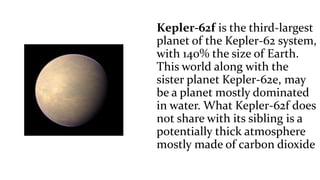 EARTH-LIKE PLANETS(ESCORIAL)..pptx | Chemistry | Science