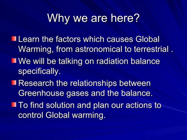 Earth Radiation Balance Project | PPT | Science