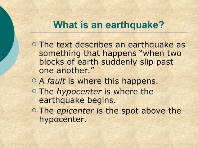 Earth shattering earthquakes | PPT