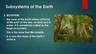 ELs earth pptx subsytem of the earth pptx | PPTX | Geography | Science