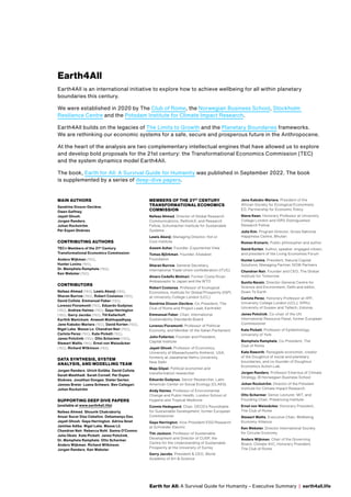 Earth4All: A Survival Guide for Humanity - Executive Summary | PDF