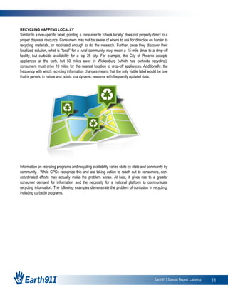 Earth911 special report labeling | PDF