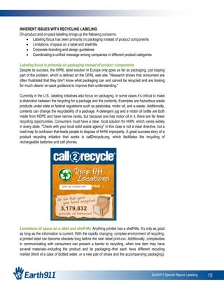 Earth911 special report labeling | PDF
