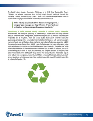 Earth911 special report labeling | PDF