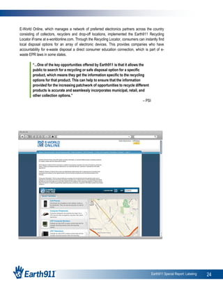 Earth911 special report labeling | PDF