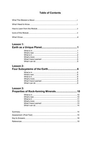 EarthandLifeSci12_Q1_Mod1_Unique_Planet_Four_Subsystems_of_the_Earth ...