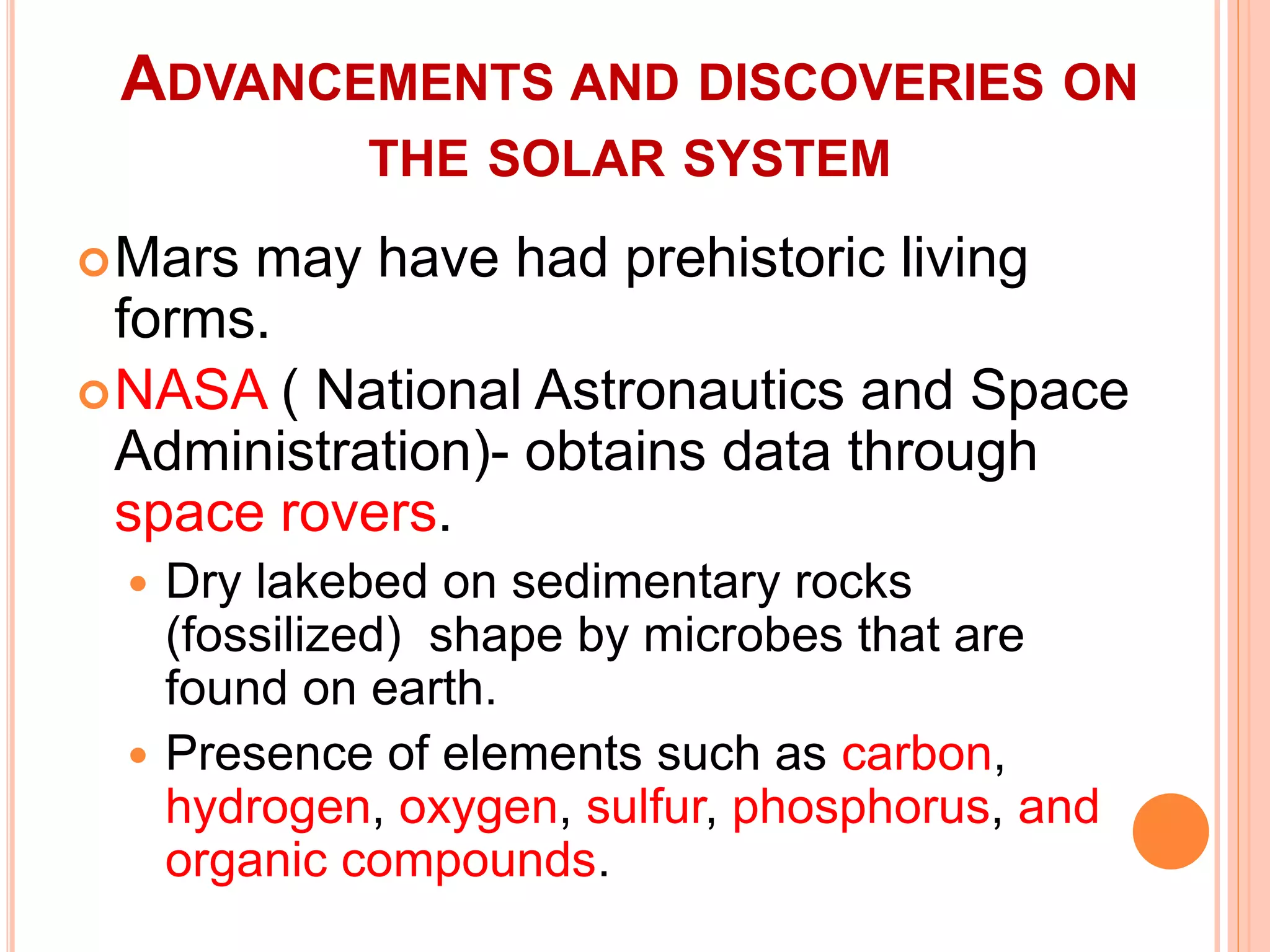 Earth and life Science (Origin of the Universe and Star System, Earth ...