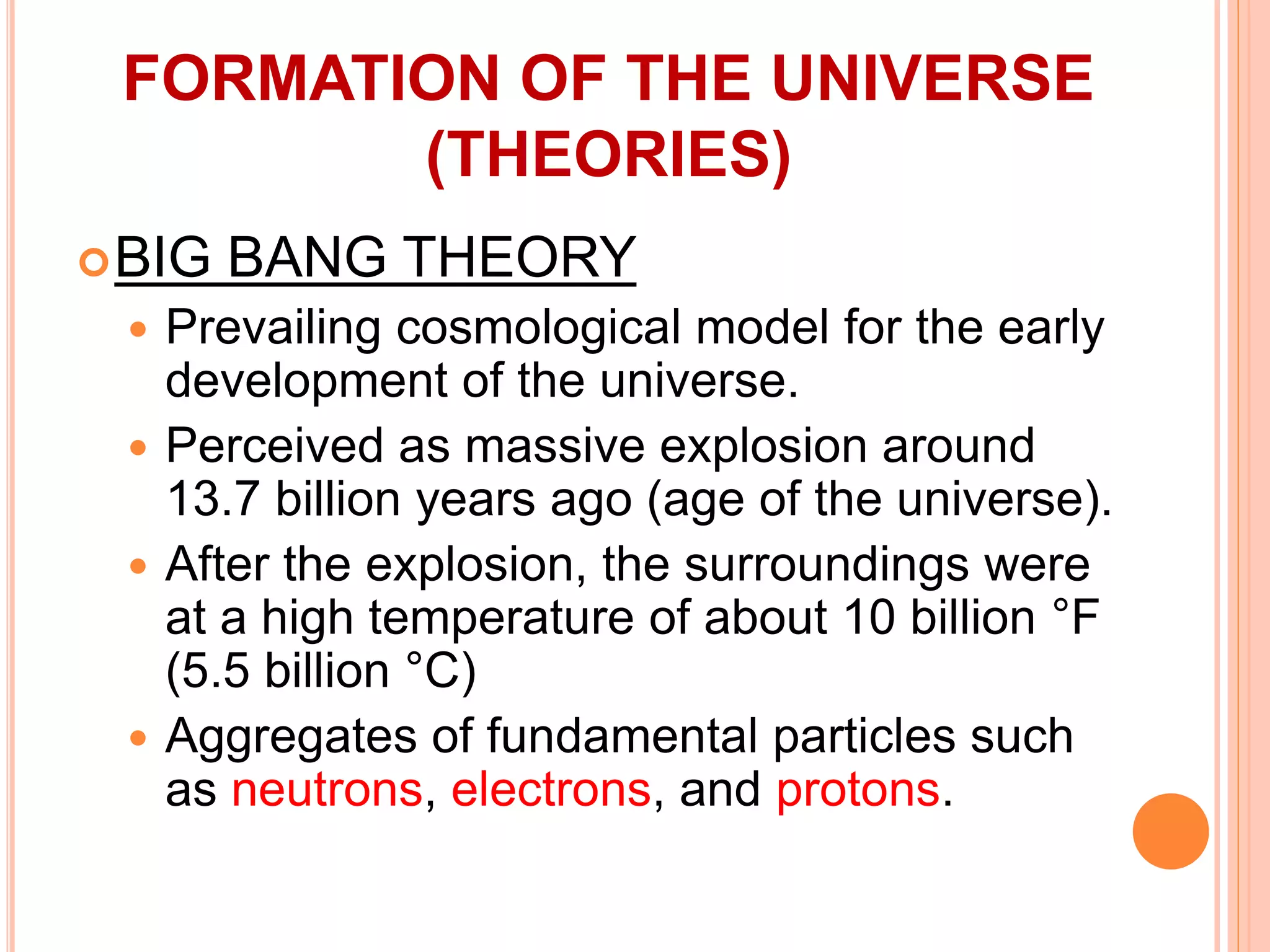 Earth and life Science (Origin of the Universe and Star System, Earth ...
