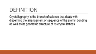Earth and Life Science - Basic Crystallography | PPT