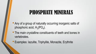 Earth and Life Science - Classification of Minerals | PDF