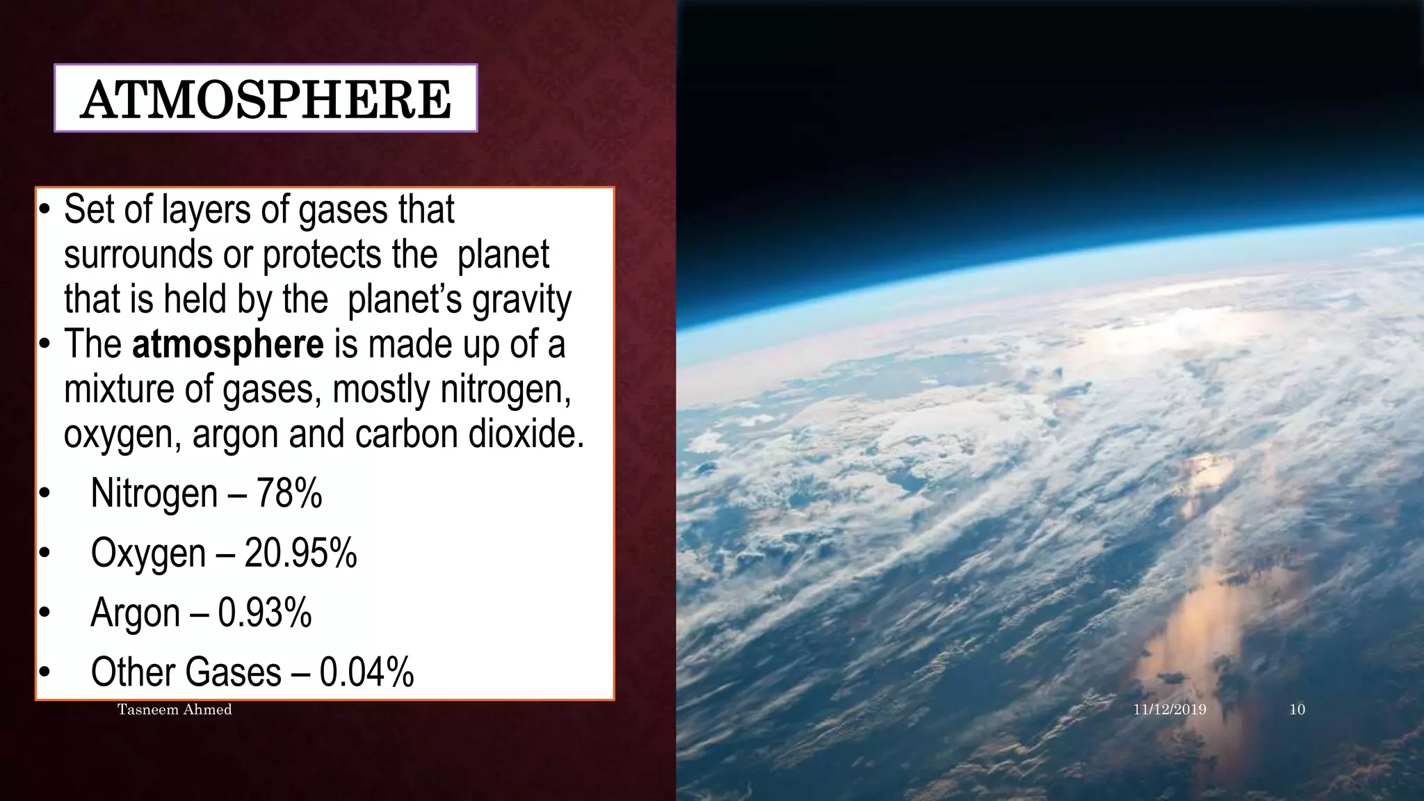 Earth as an Inhabitable Planet | PPTX