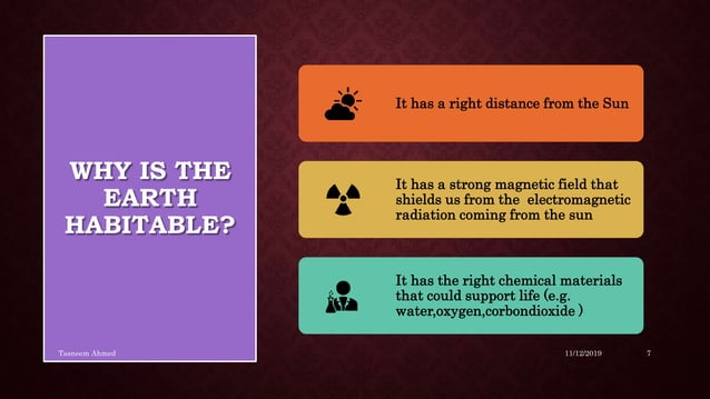 Earth as an Inhabitable Planet | PPTX