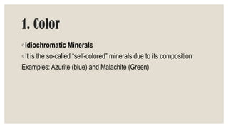 Earth and Life Science - Minerals and Its Properties | PDF