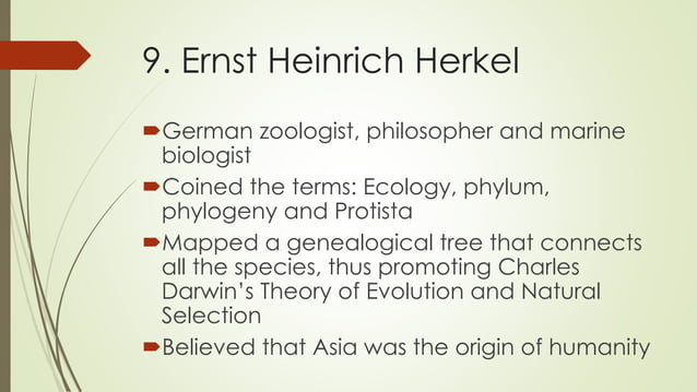 Earth and Life Science - Personalities who contributed in the Fields of ...