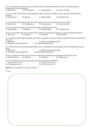 earth and life sciences First Quarter Exam.docx