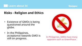 Earth and Life Science SHS 18.4 Benefits and Risks of Using GMOs.pptx